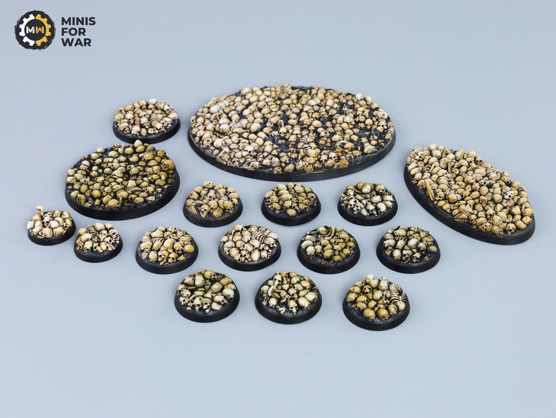 Skulls - Battle Ready 3D Bases for Wargames, Miniatures, Figures ...