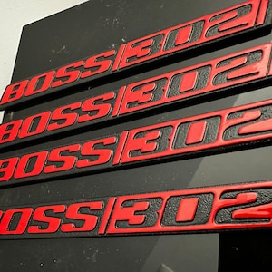 Custom Made Boss 302 Emblems Paint Matched in Race Red - Etsy