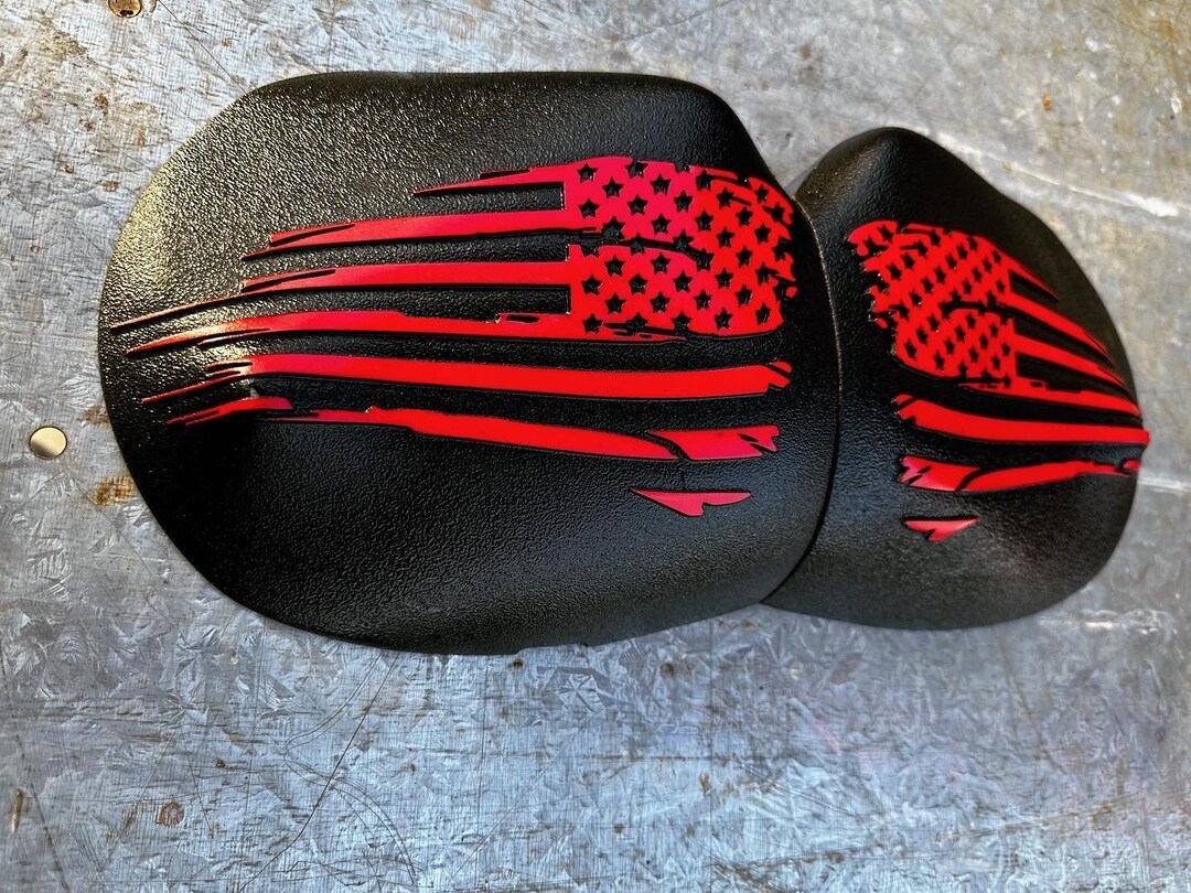 2015-2025 Mustang Strut Tower Covers Custom Fitted (weathered Flag ...