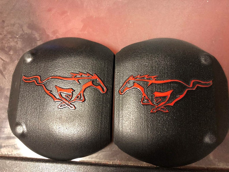 Ford Mustang Strut Tower Covers (2005-2014): Pony Tribar (choose Logo ...