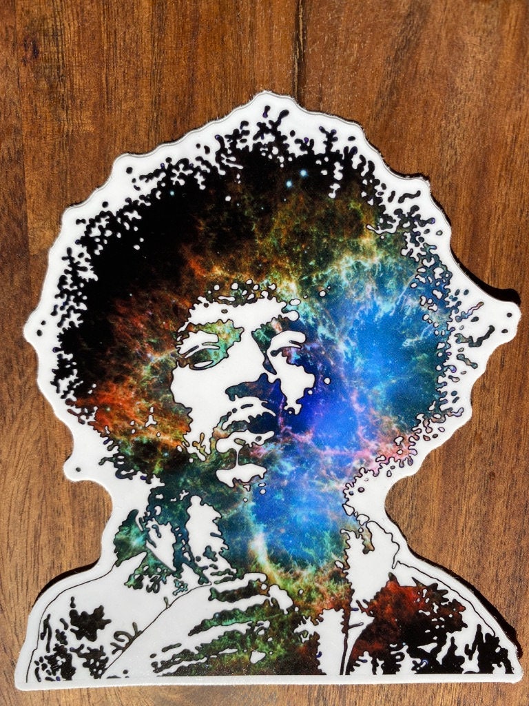 Jimi Hendrix Sticker 4"x4" Die Cut One of a Kind Original Art Sticker ...