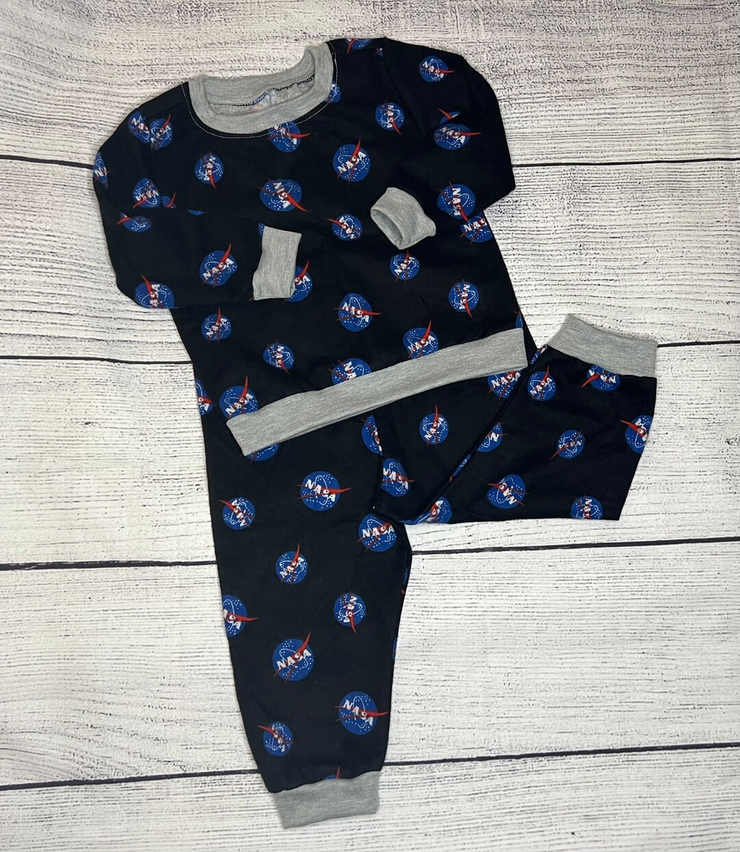 NASA 2 Piece Pajamas, Nightgown, 2 Piece With Vintage Top - Etsy