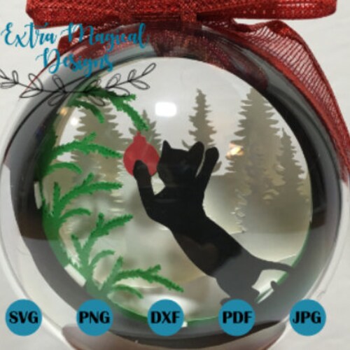 Christmas Phoenix Shadow Box 3D Christmas Ornament Digitial - Etsy