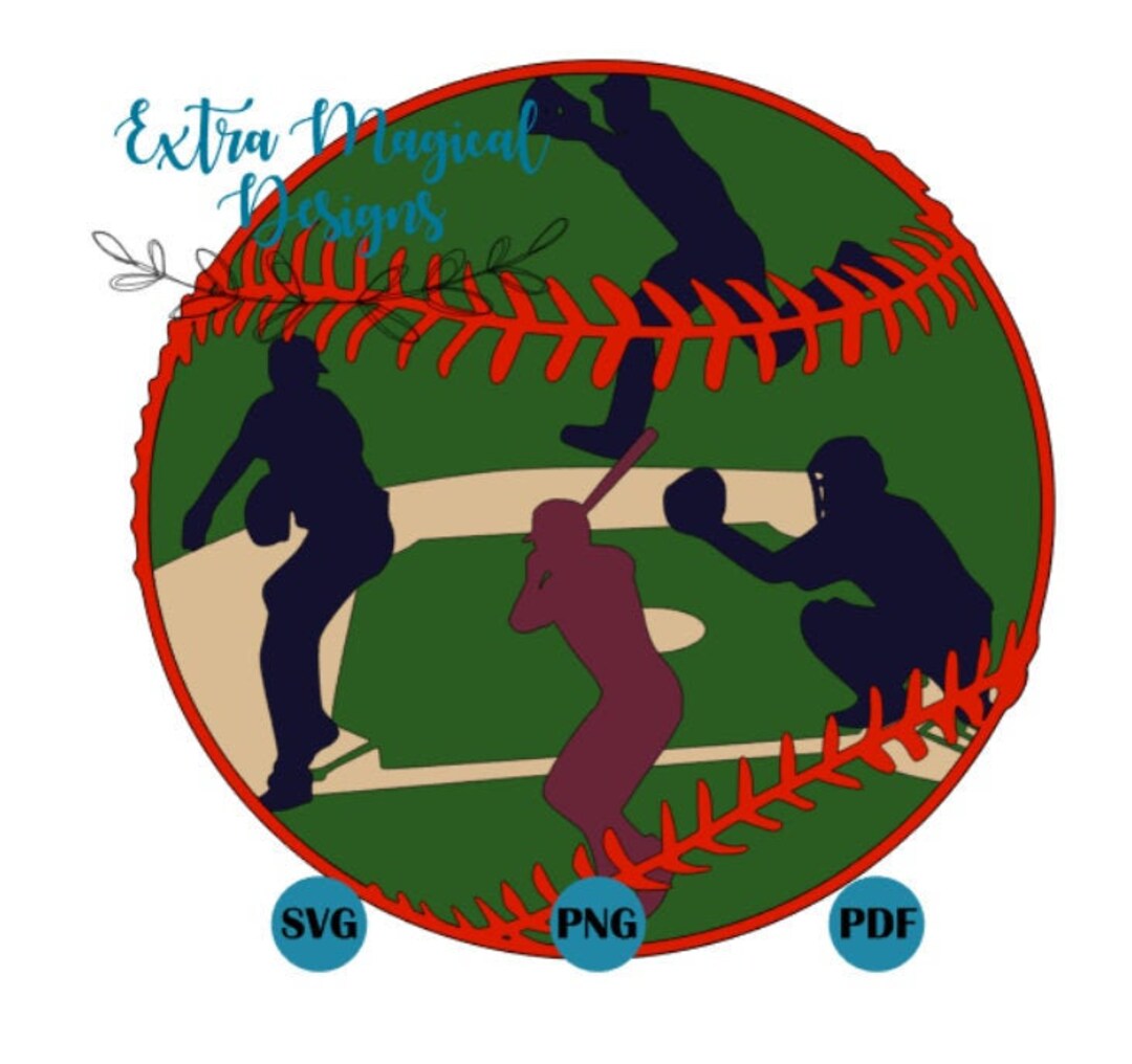 3D Mandala Sport Baseball Player Paper Cut File Digital Download SVG ...