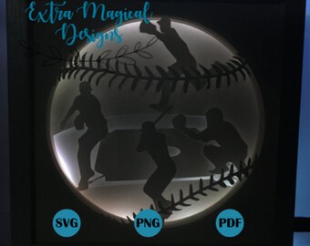 Sports Volleyball Player Paper Cut Light Box 3D Shadow Box | Etsy