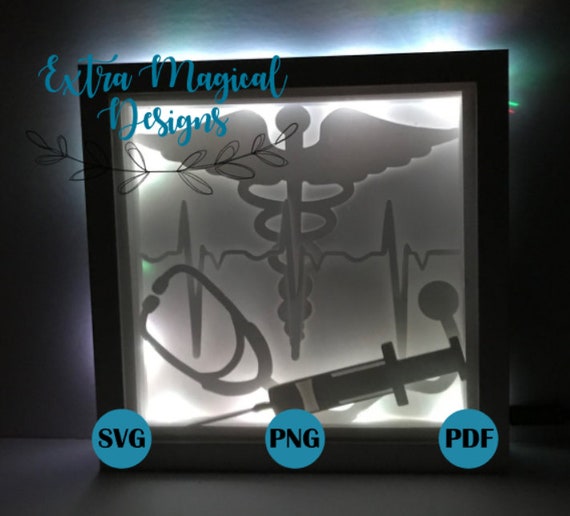 Nursing Nurse Medical Paper Cut Light Box 3D Shadow Box | Etsy