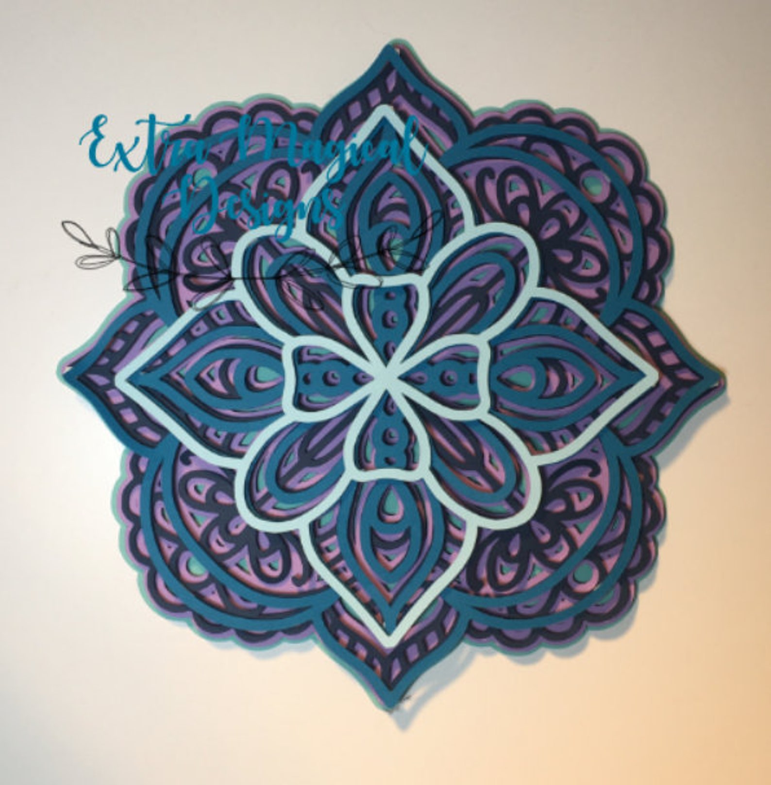 3D Mandala 8 Paper Cut File Digital Download SVG Template | Etsy