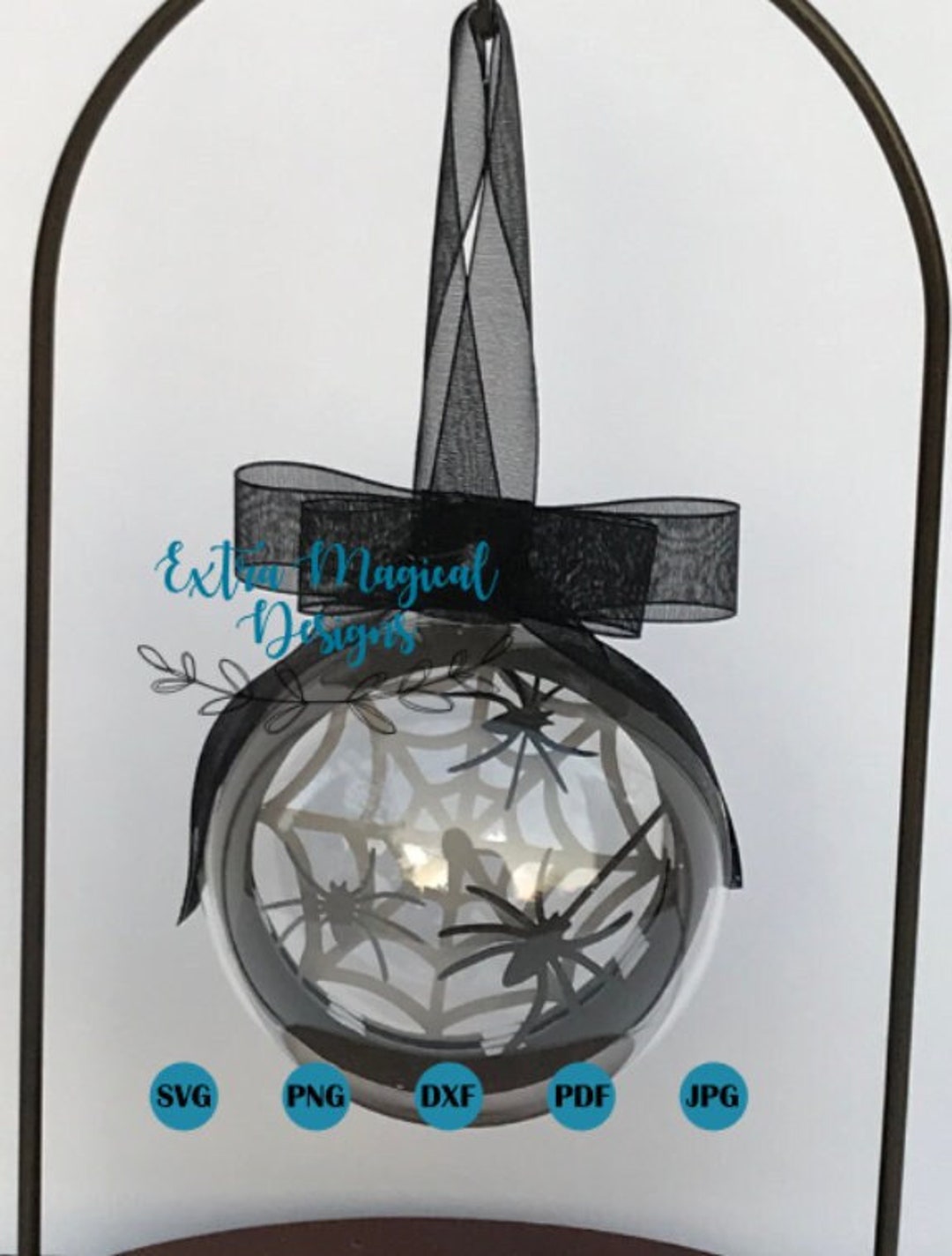 Christmas Halloween Spiders Spider Web Shadow Box 3D Christmas Ornament ...