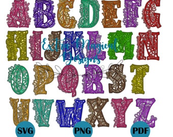 3D Mandala Letter Z Paper Cut File Digital Download SVG | Etsy