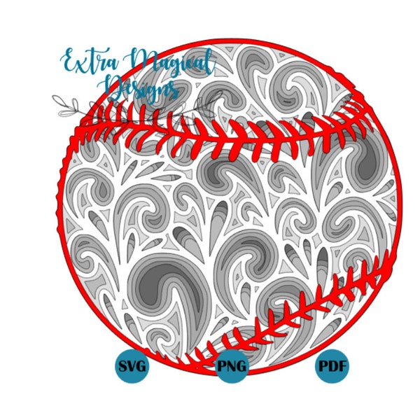 Baseball Mandala Svg - Etsy