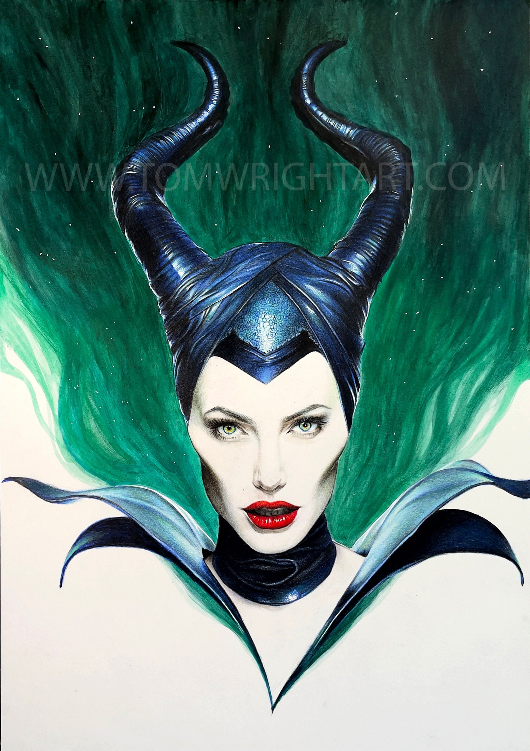 Maleficent Face Drawing