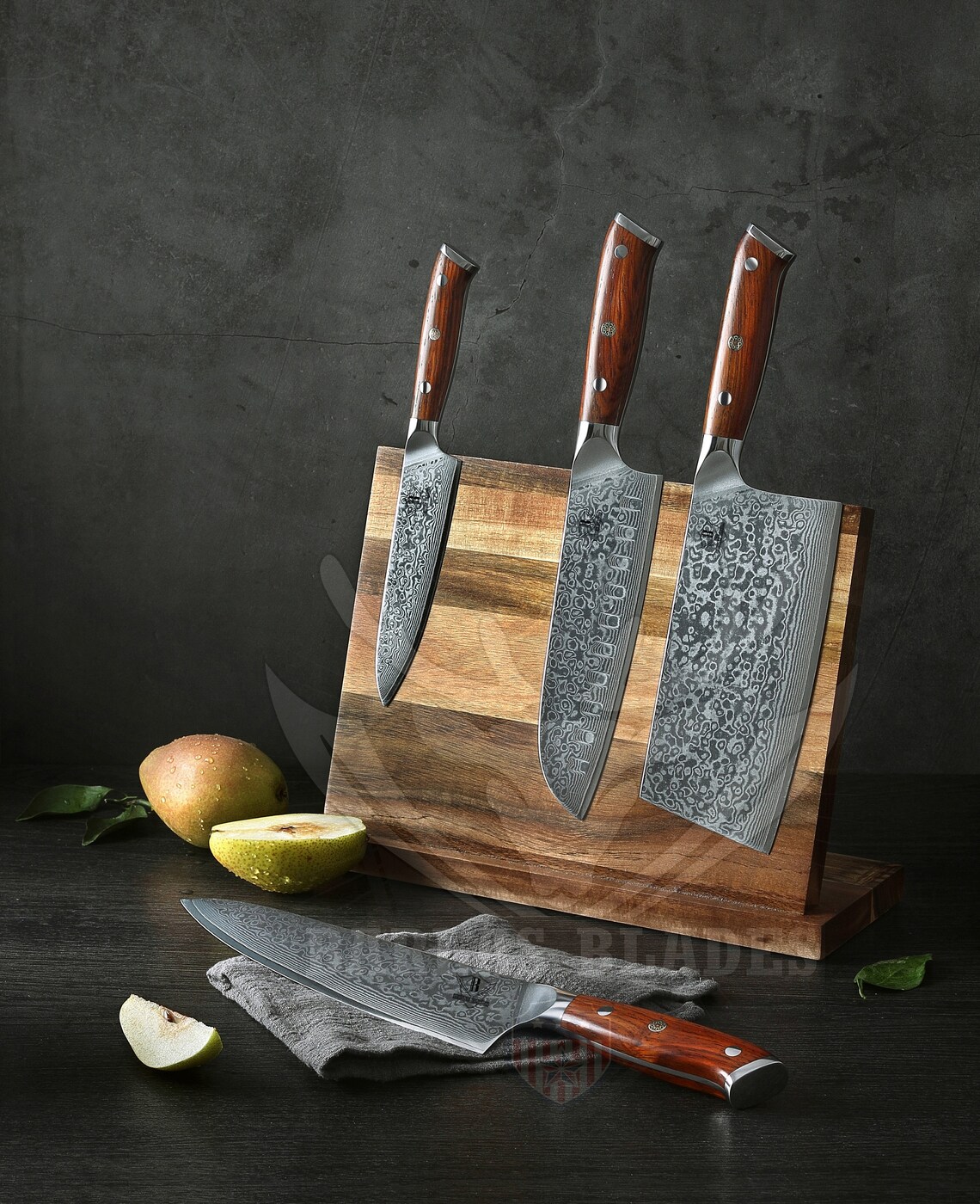 4 Pc Chef Knife Set Unique Gift Damascus Kitchen Knife Set - Etsy