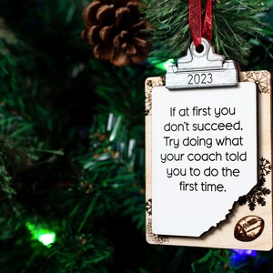 Laser Cut Digital File / Coach Clipboard Sports Christmas Ornaments SVG ...