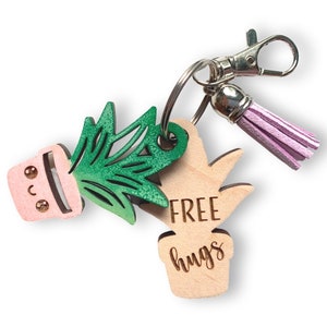 Laser Cut Digital File / Succulent Keychain SVG, PNG / Glowforge ...