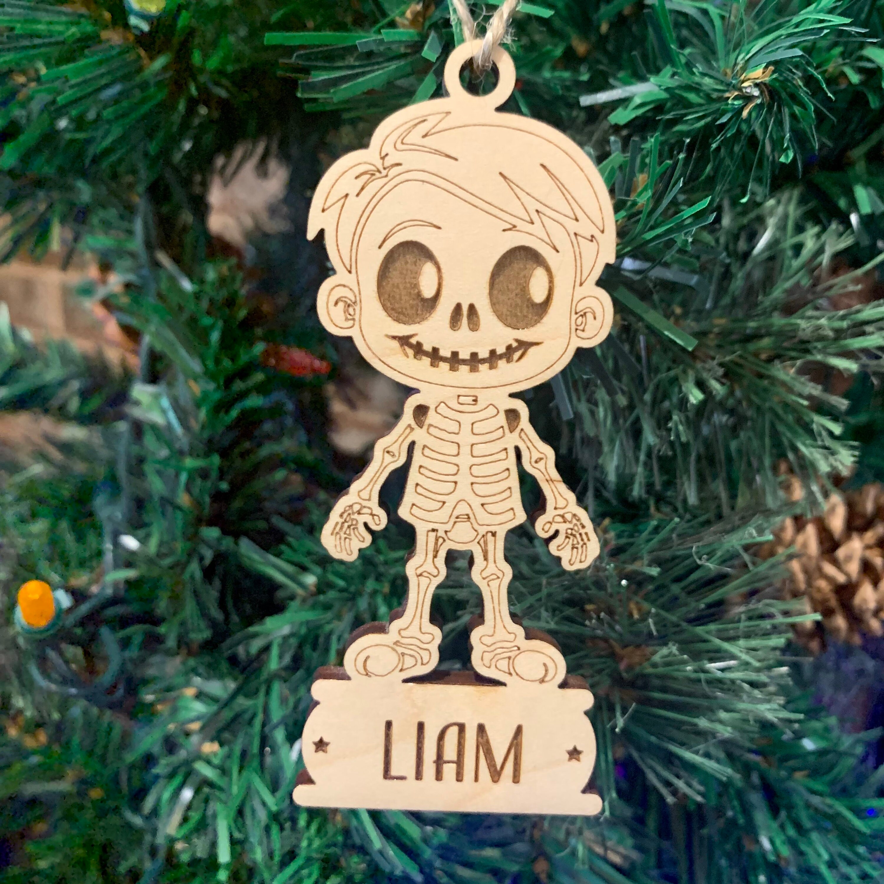 Laser Cut Digital File / Family Skeleton Christmas Ornaments SVG, PNG ...