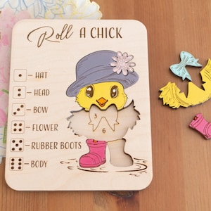 Laser Cut Digital File, Easter Egg Roll A Chick Puzzle Game SVG ...