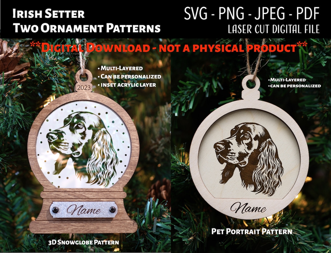 Laser Cut File / 3D Wood and Acrylic Christmas Ornament Digital File ...