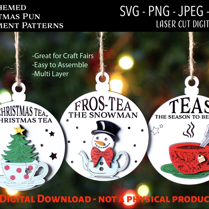 Tea Pun Christmas Card - Etsy