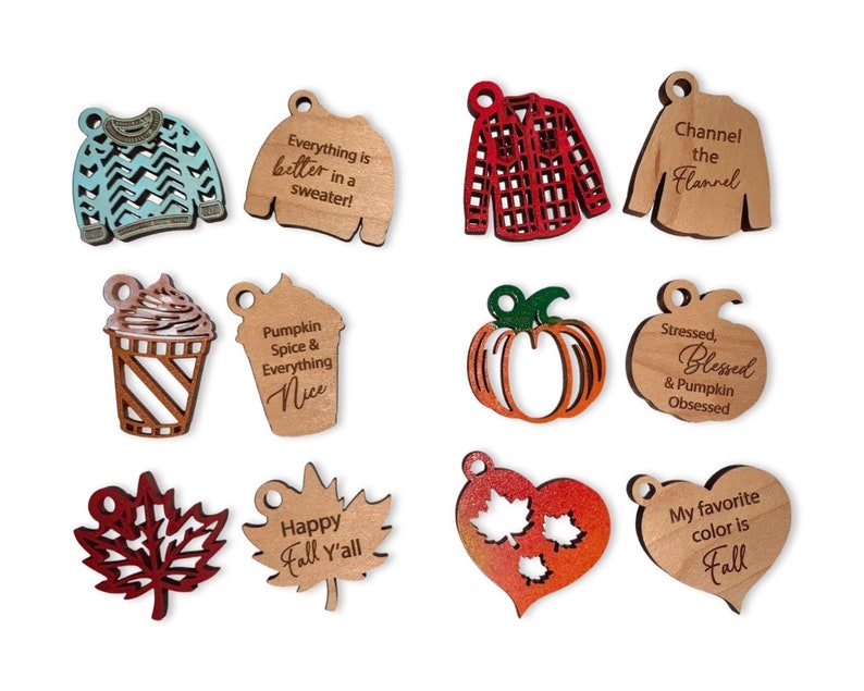 Laser Cut Digital File / Fall Autumn Keychain SVG, PNG / Glowforge ...