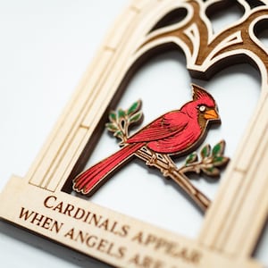 Laser Cut Digital File / Cardinal Memorial Christmas Ornament SVG, PNG ...