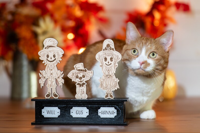 Laser Cut Digital File / Family Scarecrow Character Box Ornaments SVG ...