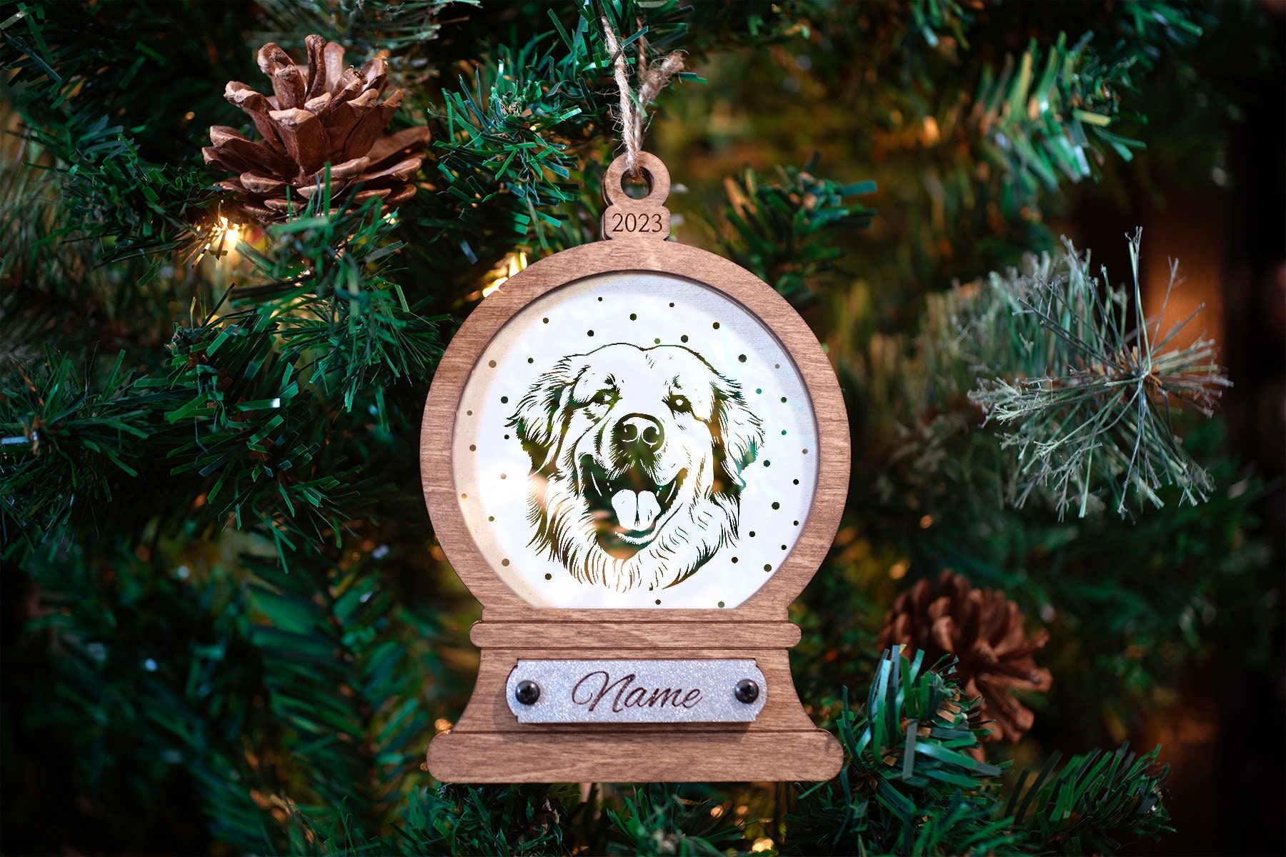 Laser Cut File / 3D Wood and Acrylic Christmas Ornament Digital File ...