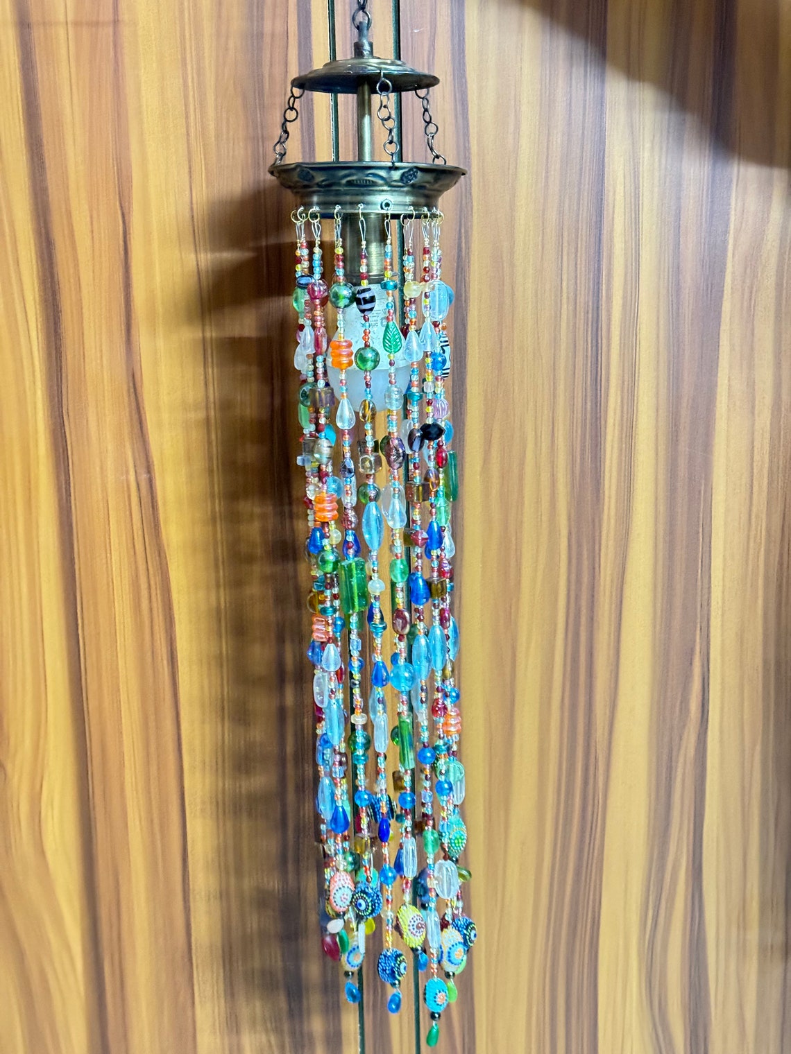Decorative Glass Beads Outdoor Light Hanging - Etsy