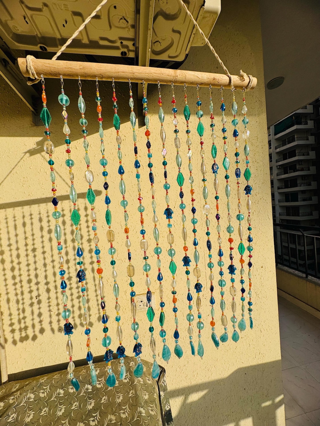 Decorative Glass Beads Outdoor Light Hanging - Etsy