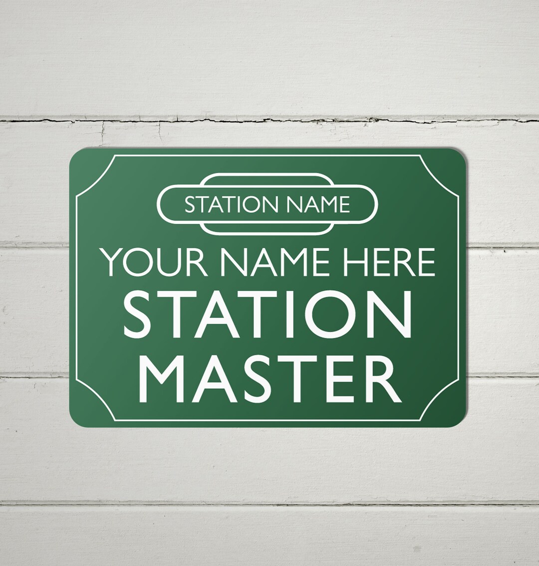 Personalised Station Master Railway Sign Model Railway Steam - Etsy UK