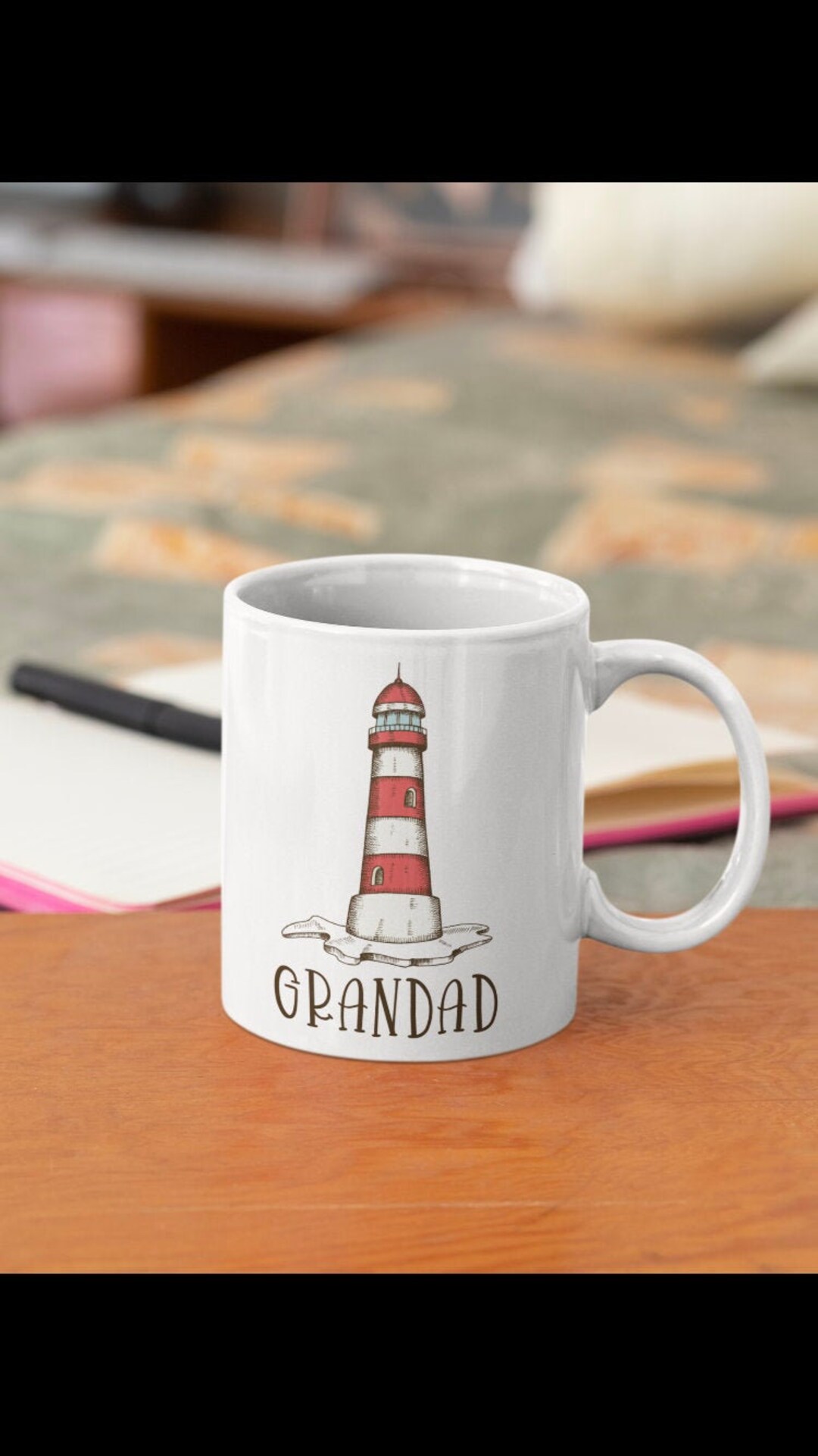 Personalised Lighthouse Mug, Coffee Mug, Mug for Tea, 11oz Ceramic Mug ...
