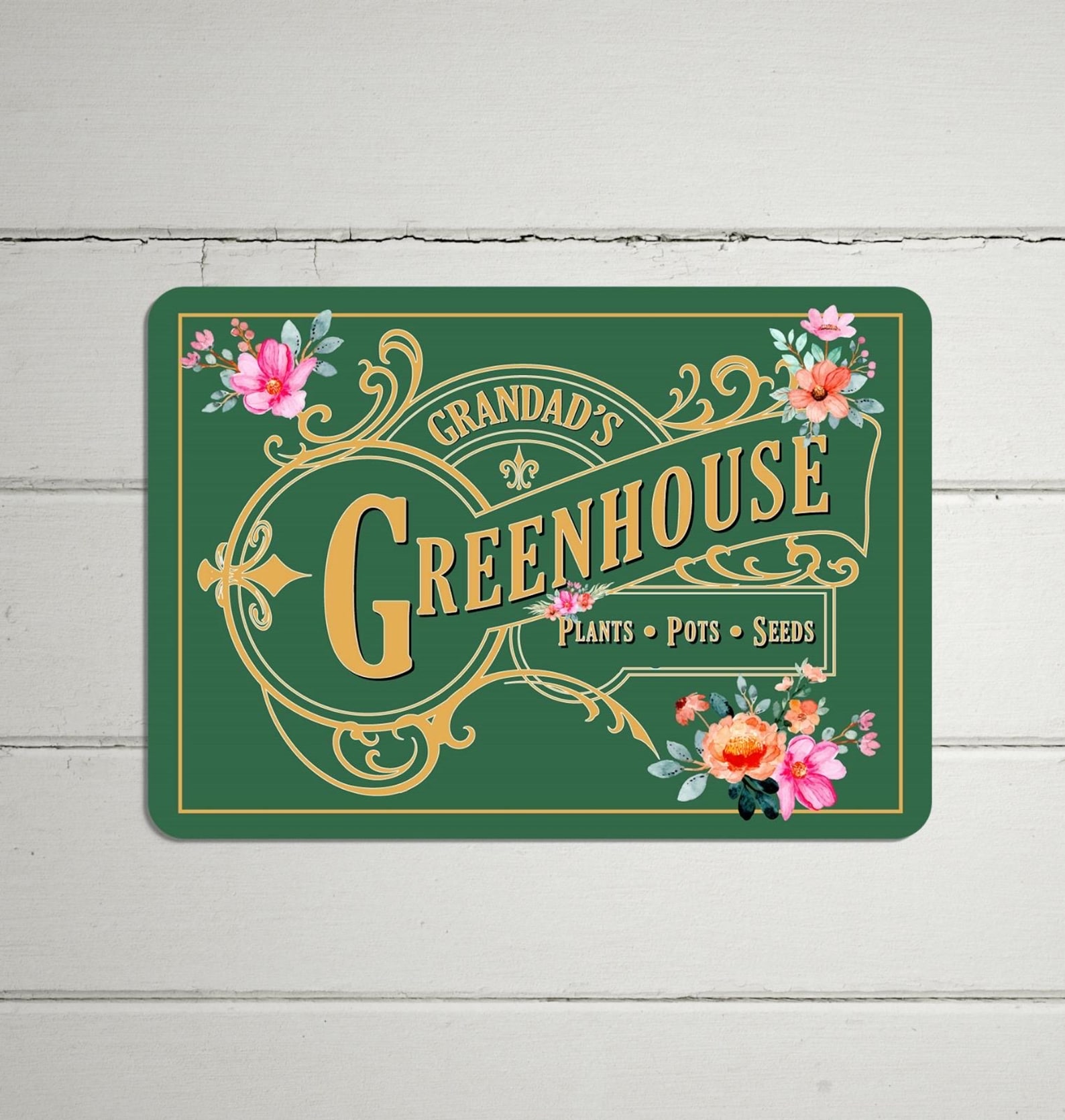 Personalised Metal Greenhouse Sign: Custom Garden Decor (A4) - Etsy