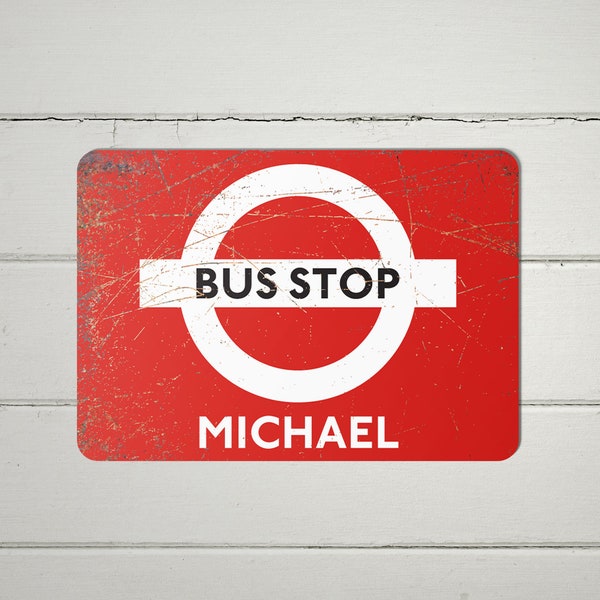 Bus Stop Sign - Etsy UK