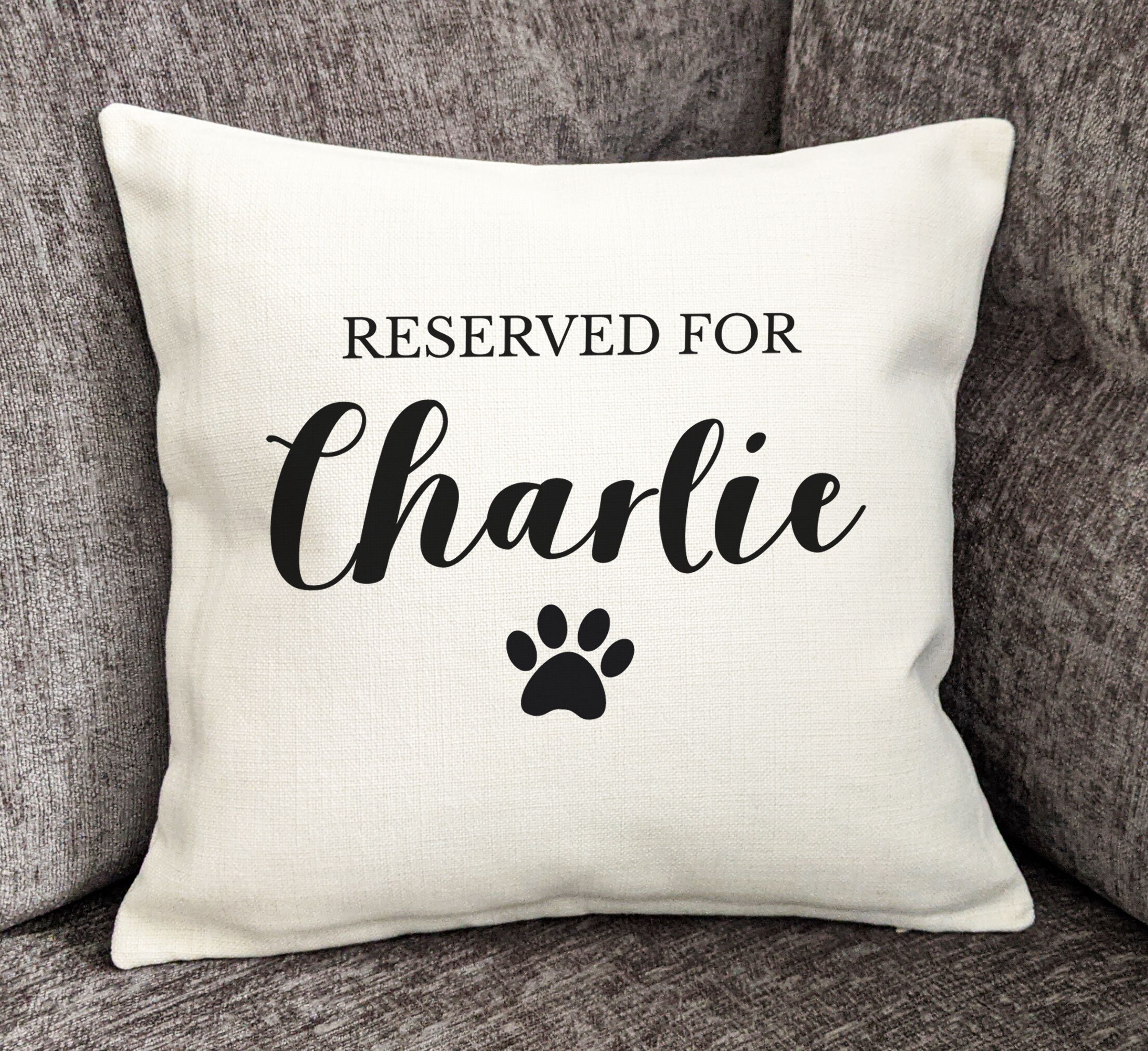 Personalised Dog Cushion Cover Home Decor Pet Name Pillow - Etsy UK