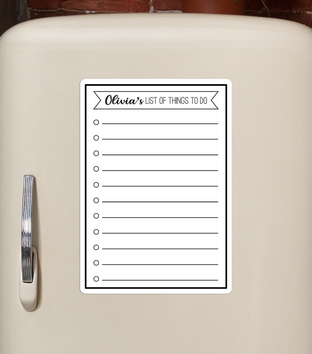 Personalised Magnetic to Do List Whiteboard: 20x30cm Dry Erase Board ...