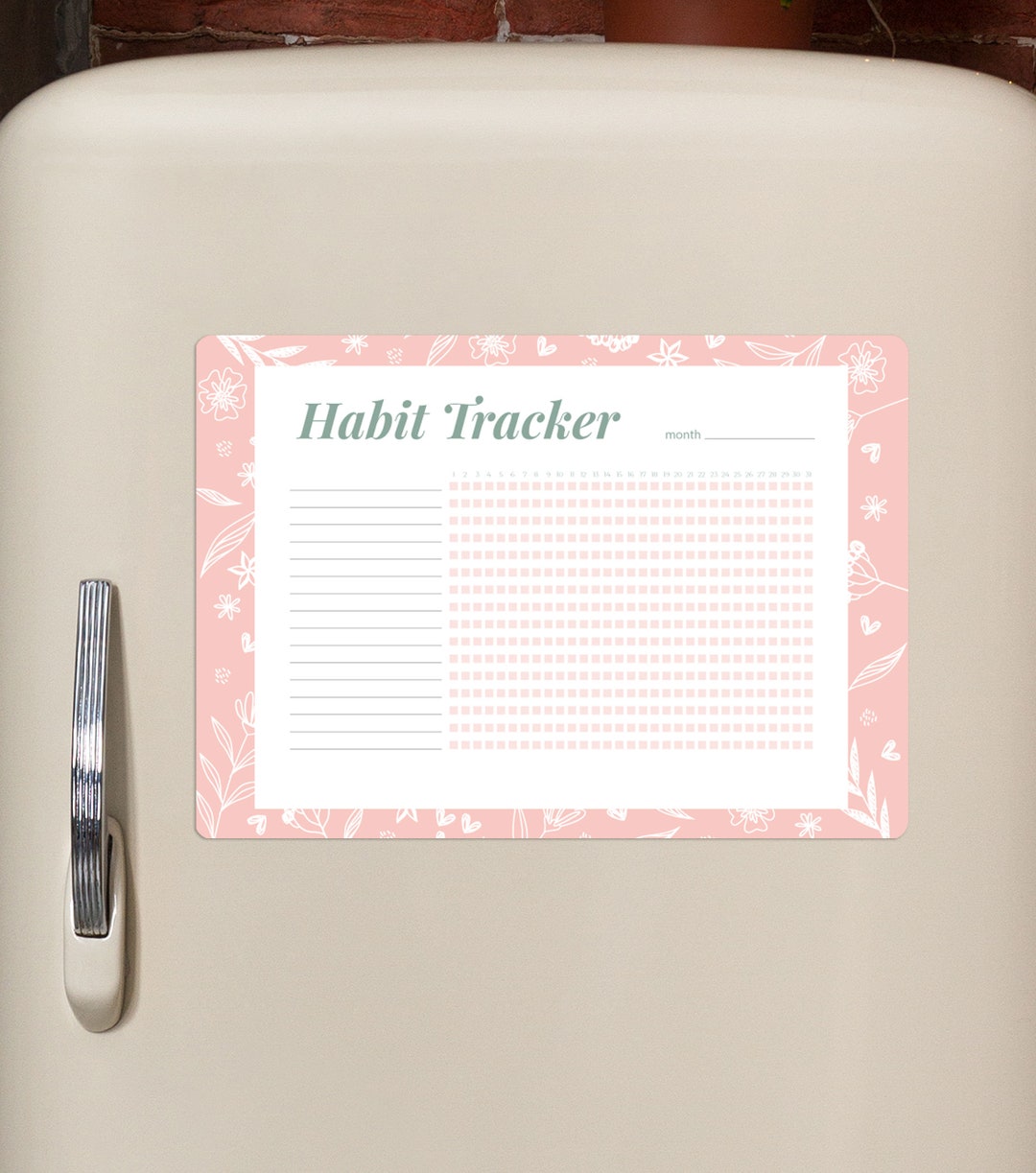 Habit Tracker Board, Checklist, Dry Erase Whiteboard, With Pen and ...