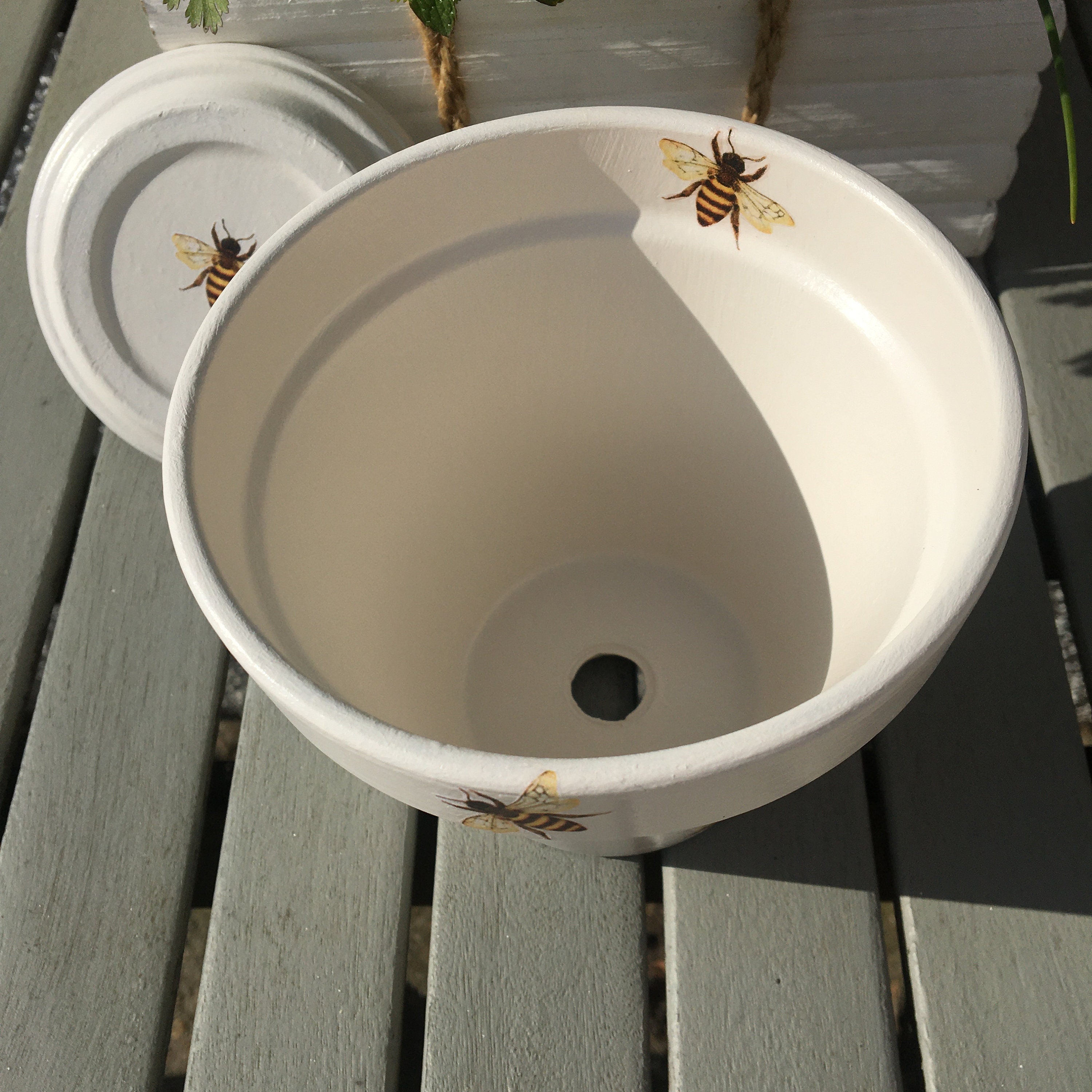 Bee Decoupaged Plant Pot Indoor Planter Gift for the Home - Etsy UK