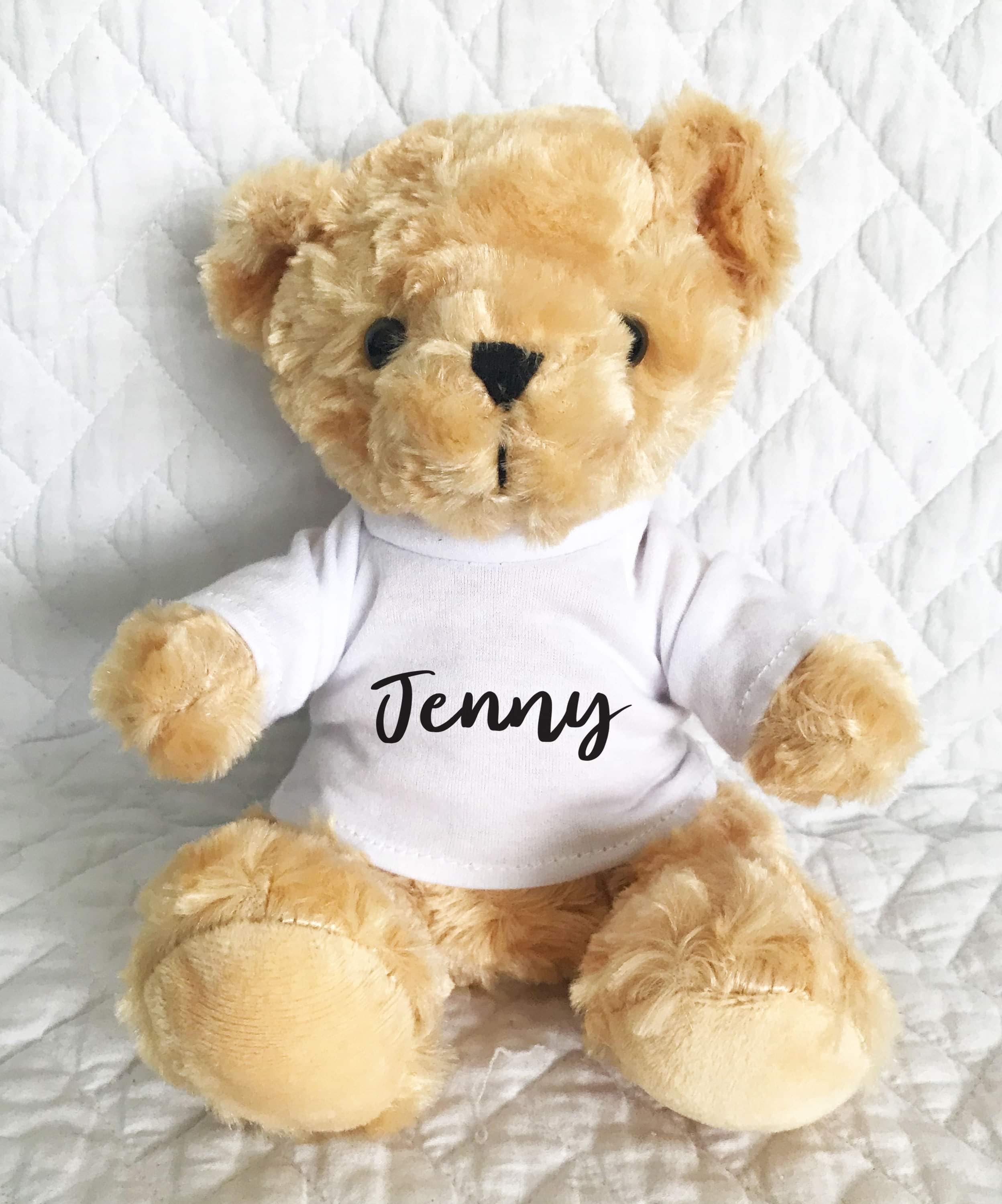 Personalised Teddy Bear Add Your Name Small Teddy Bear Send | Etsy