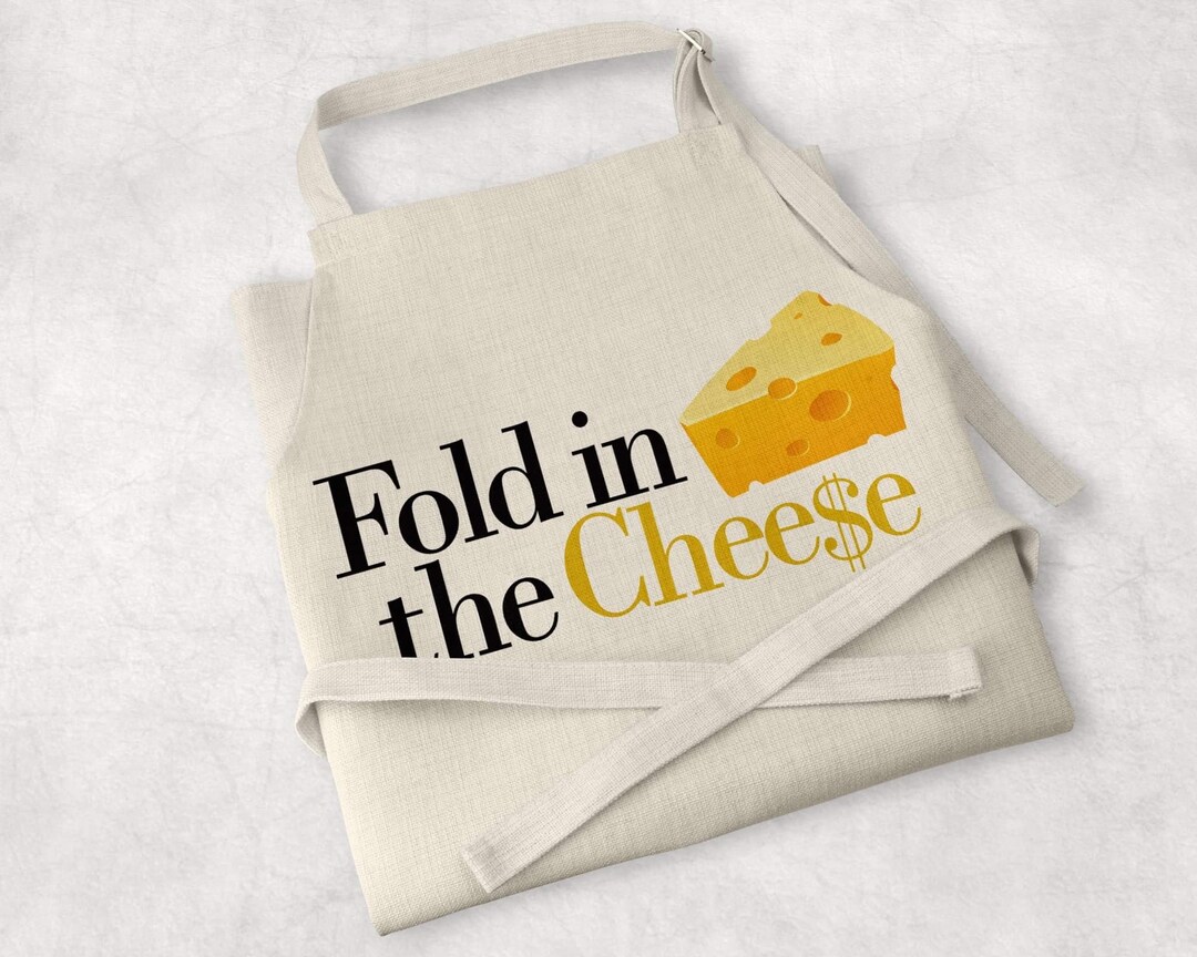 Fold in the Cheese Apron, Adult Sized Apron, Linen Apron - Etsy UK