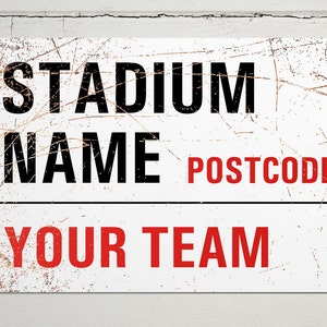Personalised Football Stadium Sign Add Your Favourite Team Wall Decor ...
