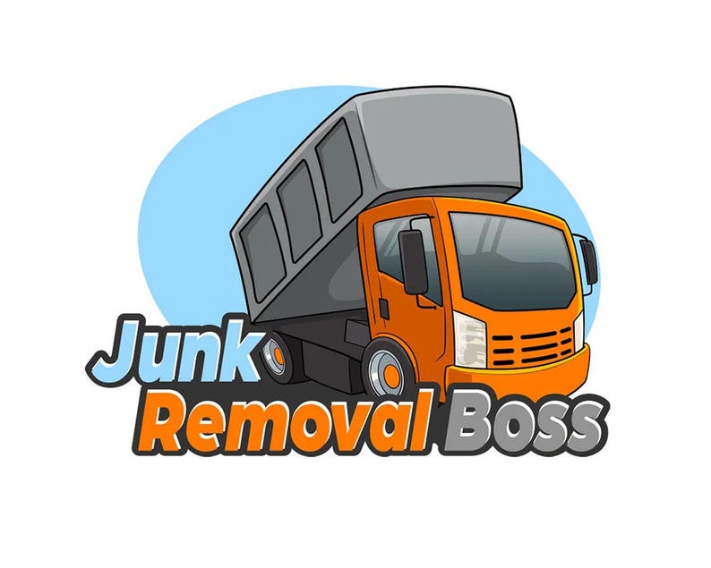 Custom Cartoon Junk Removal Logo, Dump Truck Logo, Garbage Disposal ...