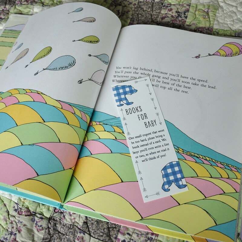 Baby Shower Bookmark - Etsy