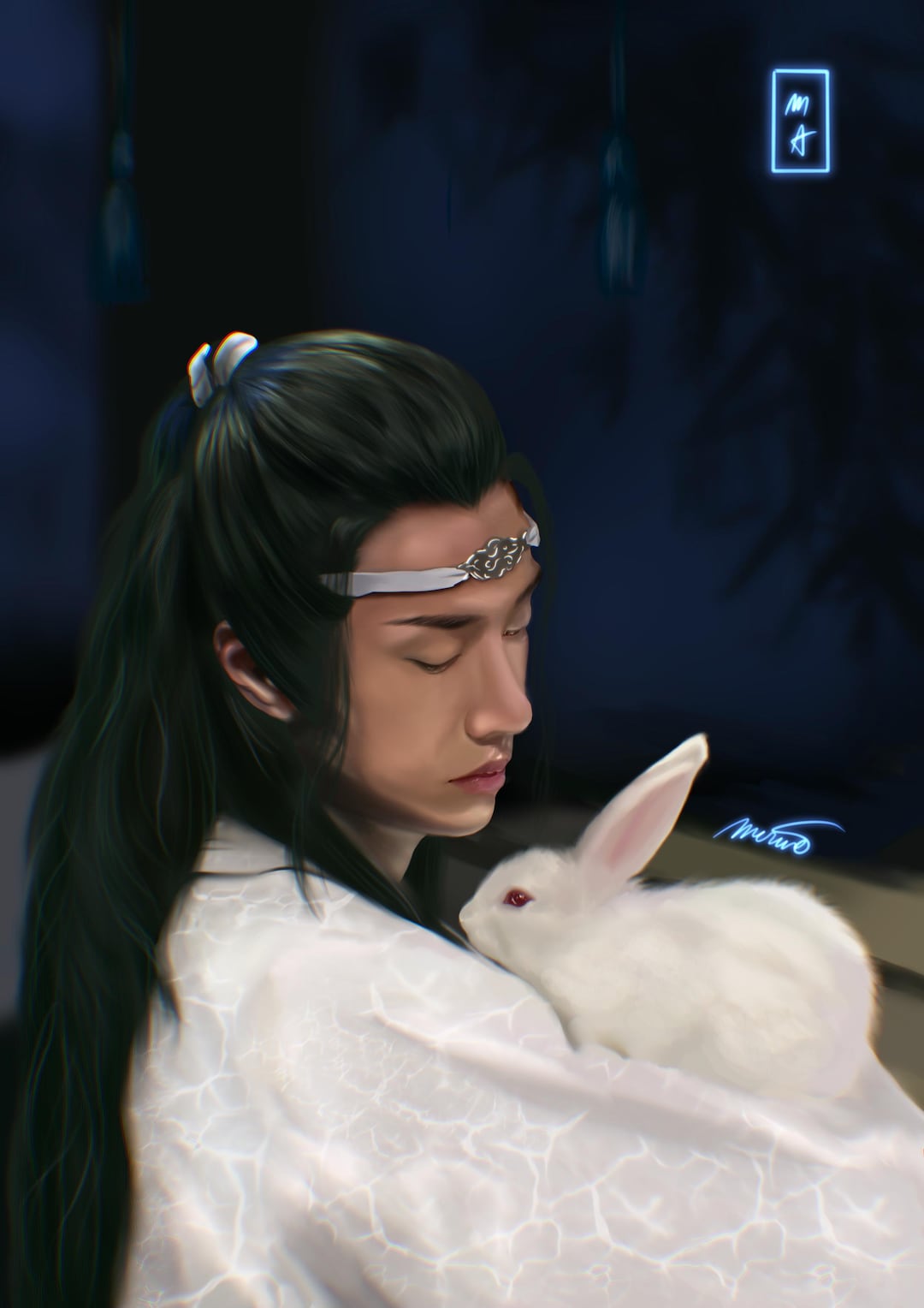 Lan WANGJI X HANGUANG Jun With a Bunny, the Untamed, MDZS Print/poster ...