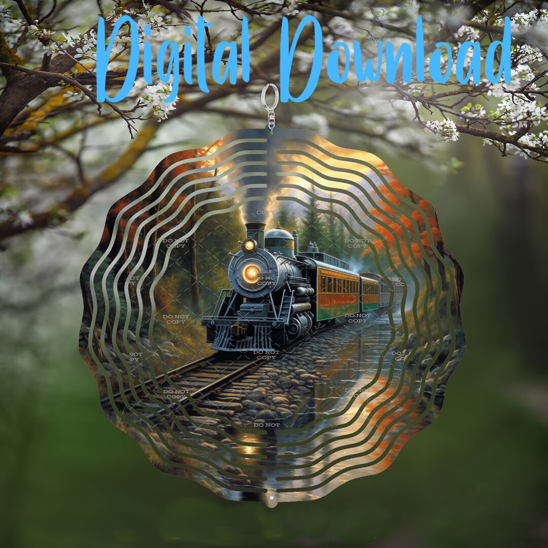 Scenic Fall Train Wind Spinner - Digital Design - Download - Png File ...