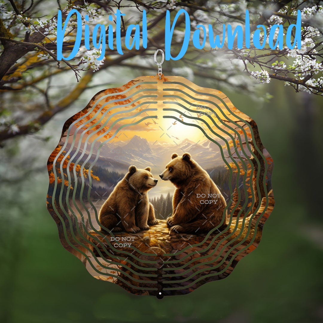 Bears Wind Spinner - Digital Design - Download - Png File - Etsy