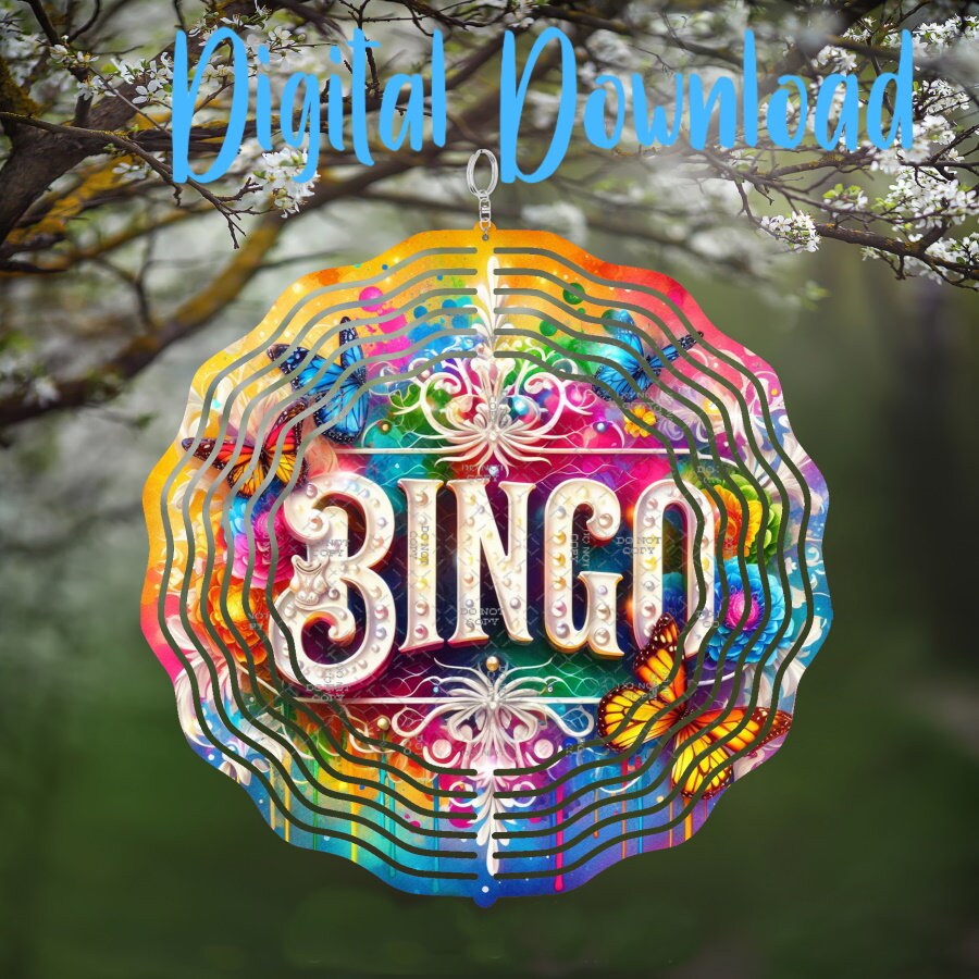 Bingo Butterfly Colorful Wind Spinner - Digital Design - Download - Png ...