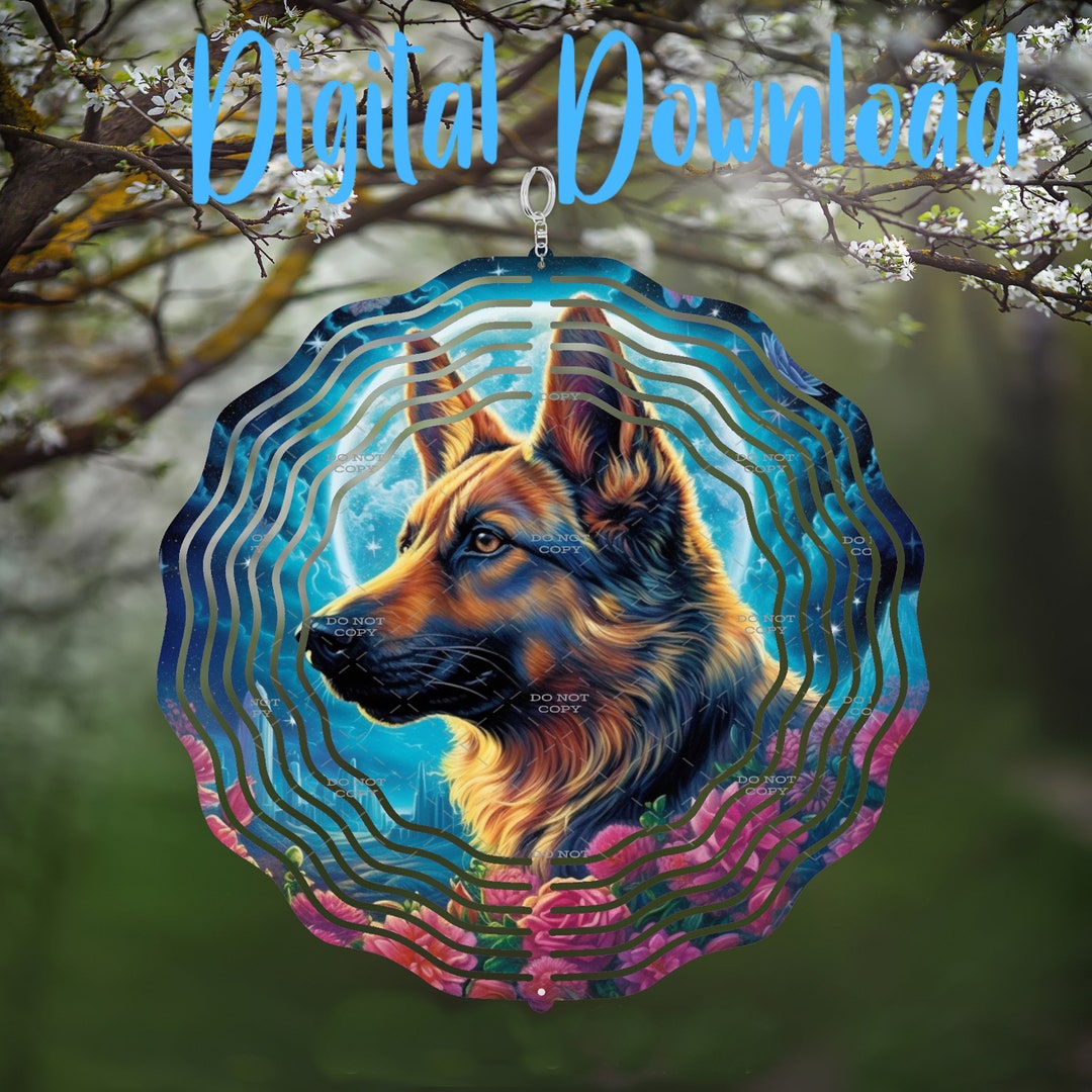 German Shepherd Wind Spinner - Digital Design - Download - Png File - Etsy