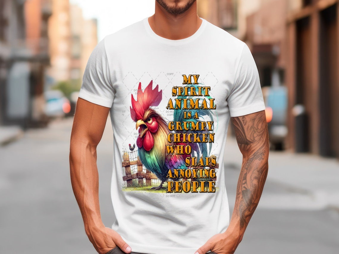 My Spirit Animal is a Grumpy Chicken Who Slaps Annoying People PNG ...