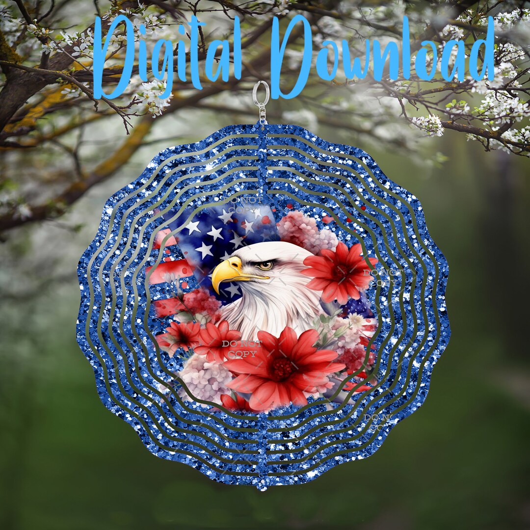 Patriotic Eagle Flag Spinner - Digital Design - Download - Png File - Etsy