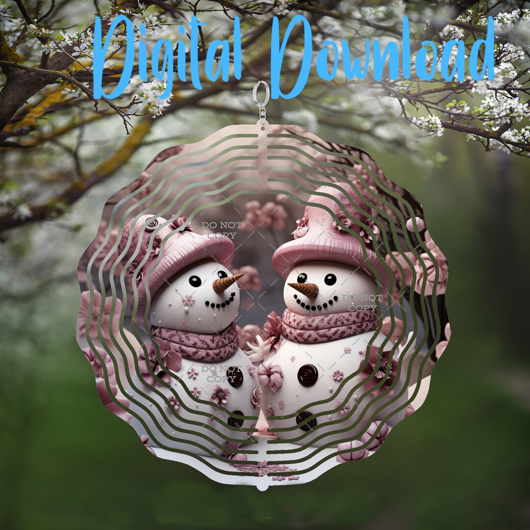 Pink Snow Girls Wind Spinner - DIGITAL Download - Png File - Etsy
