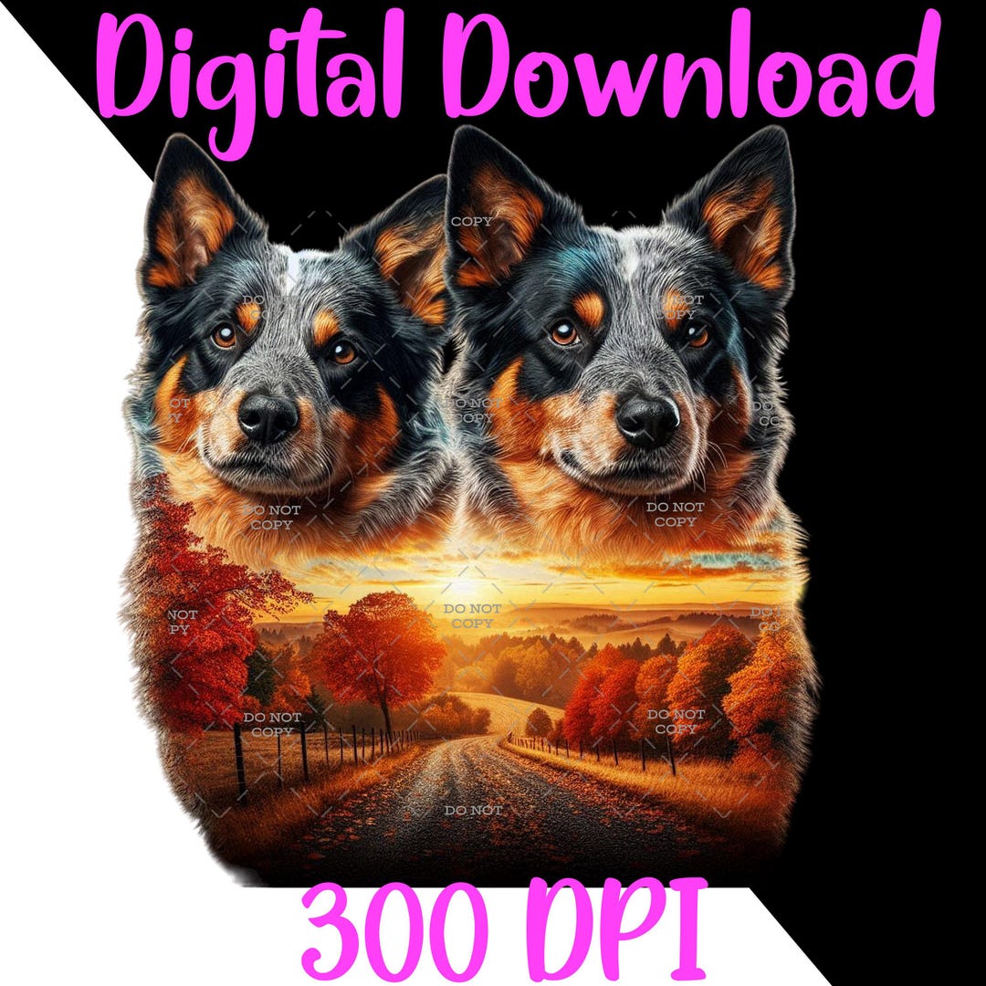 Australian Cattle Dog | Fall Country | Digital Download | Png File - Etsy